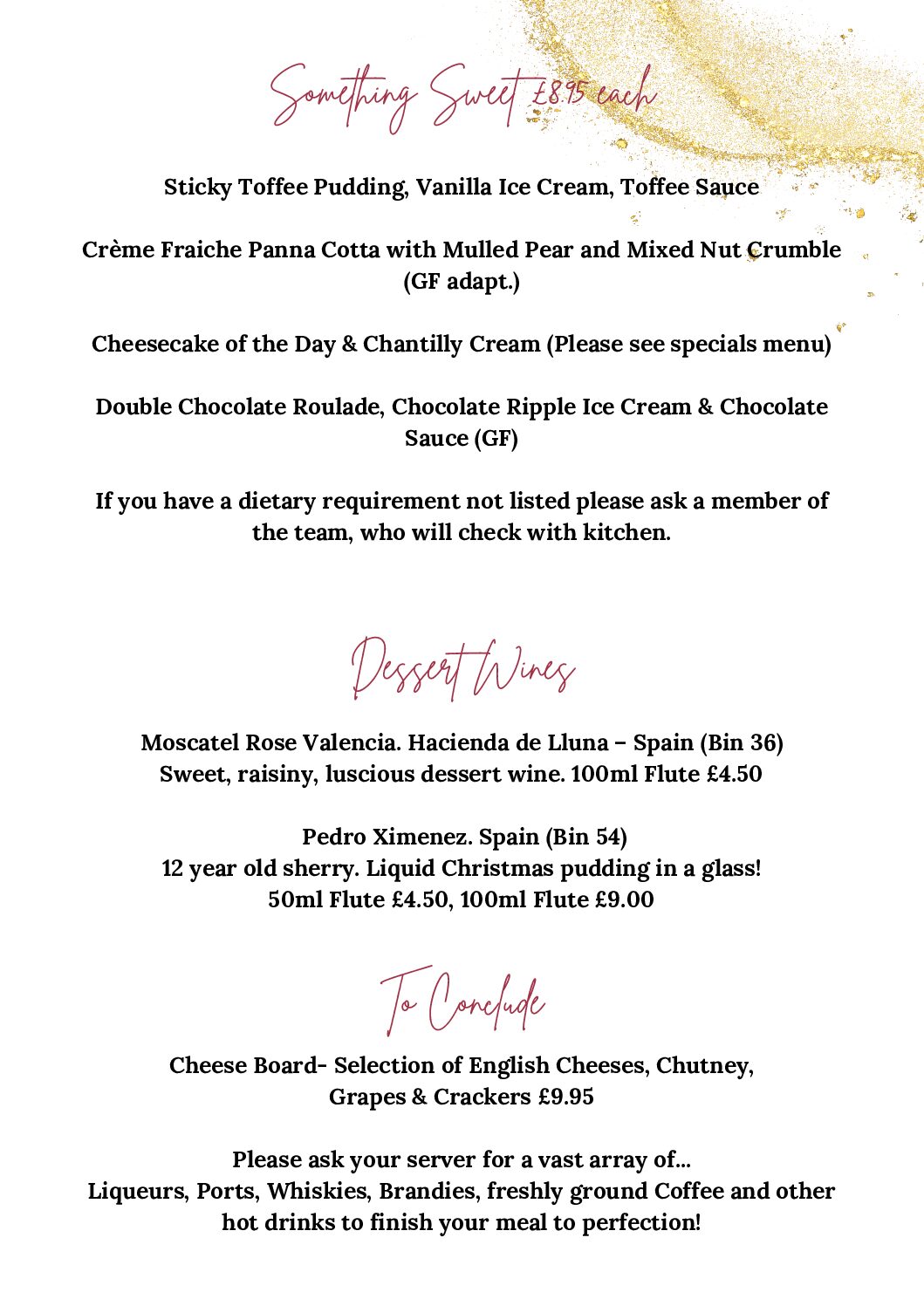 Menu's - Hundred House